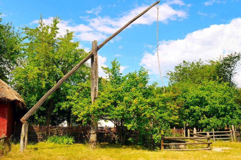Well Crane for Water Outside Stock Image - Image of country, irrigation ...