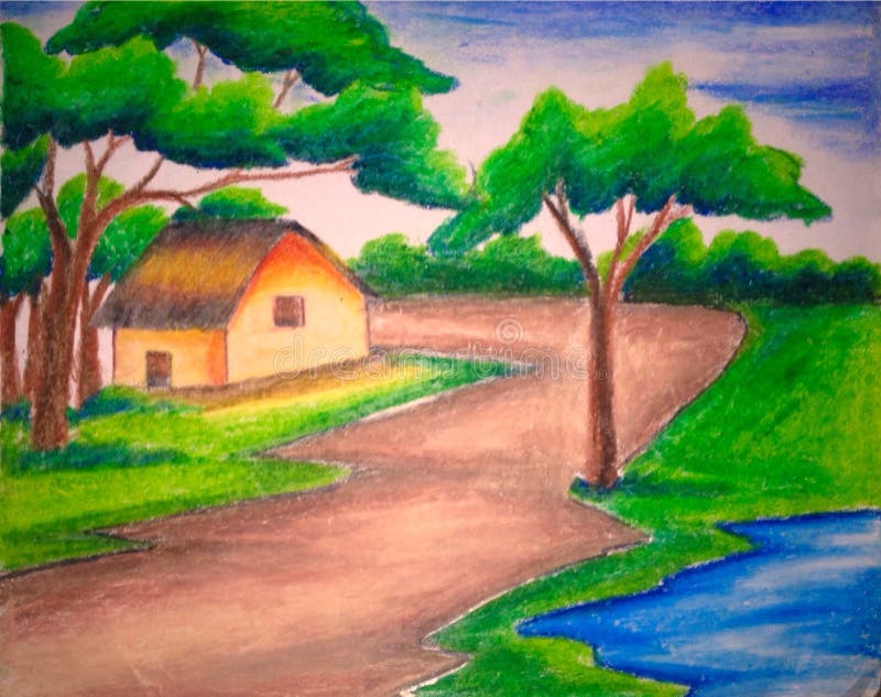 Rural life stock illustration. Illustration of life, green - 71734606