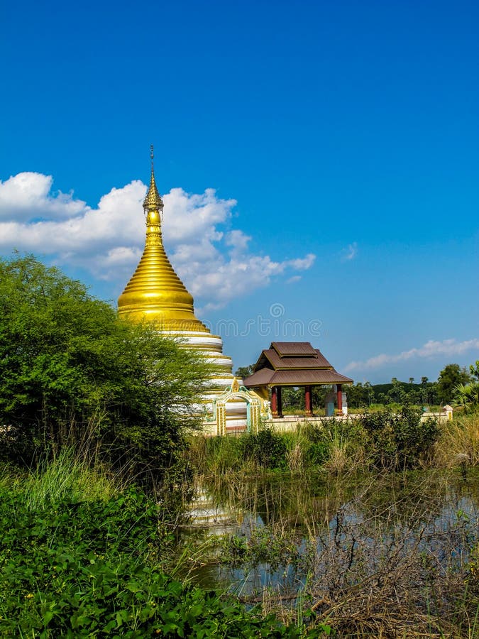 Myanmar in the summer stock photo. Image of rivers, balloon - 110860090