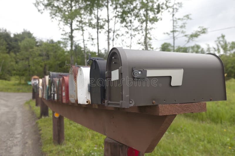 Rural mailboxes stock image. Image of mailboxes, fence - 767269