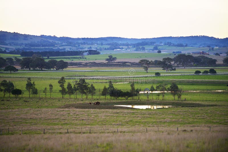 Australian Country Barn Scene Stock Image - Image of sunset, australian ...