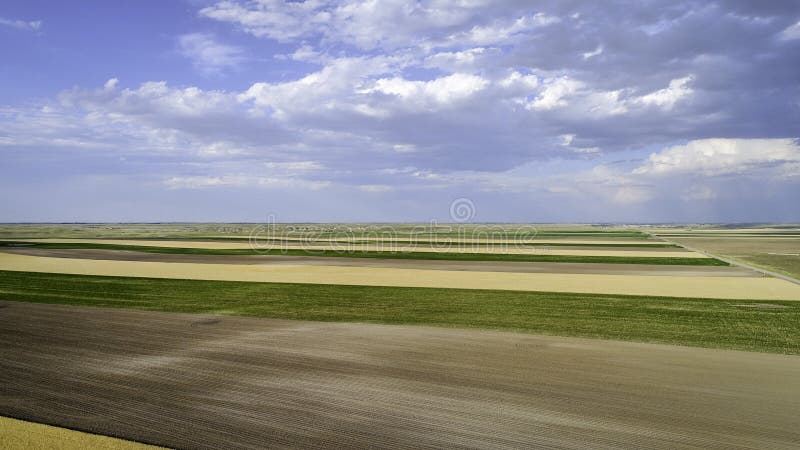 Rural Nebraska Landscape in Aerial View Stock Image - Image of plowed ...