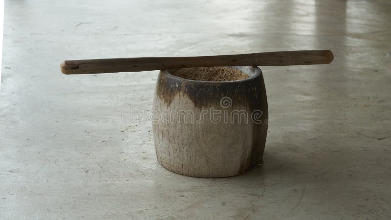 Rice mortar stock image. Image of thai, local, agriculture - 17869165
