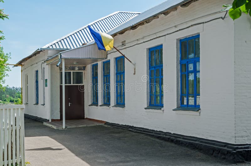 Rural old school stock photo. Image of roof, house, scene - 88479858
