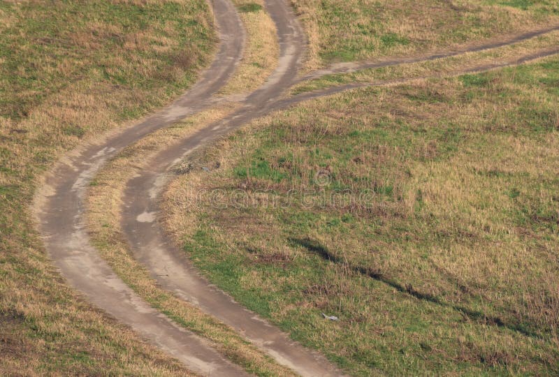 The Rural Path and Grass on the Ground Stock Photo - Image of ...