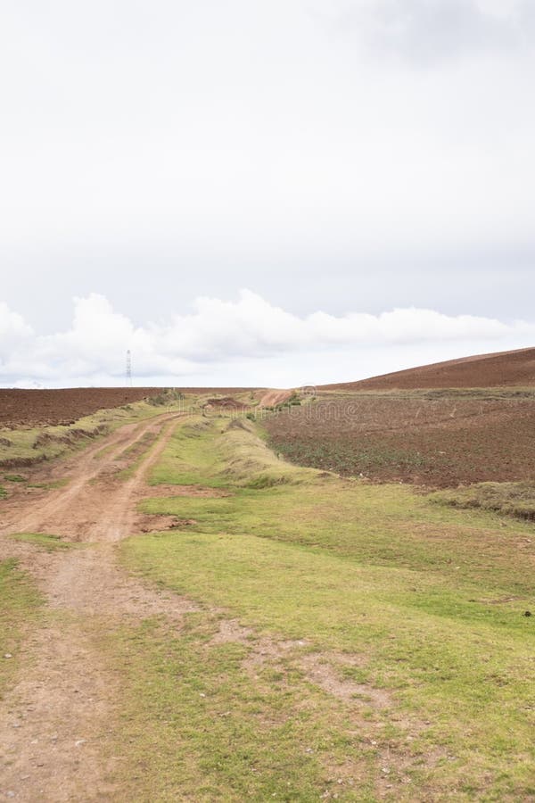 Rural Path on Peruvian Countryside in the Andes. Stock Photo - Image of ...