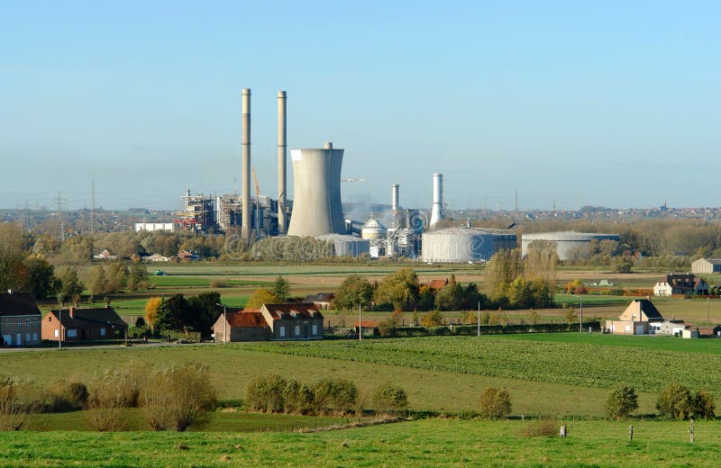 Rural power station. stock image. Image of farming, grassland - 1835295
