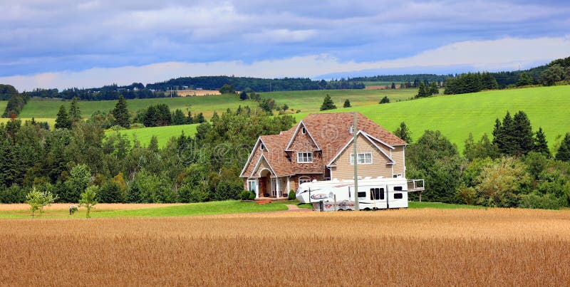 Fram House in Rural Prince Edward Island, Canada. Editorial Photography ...