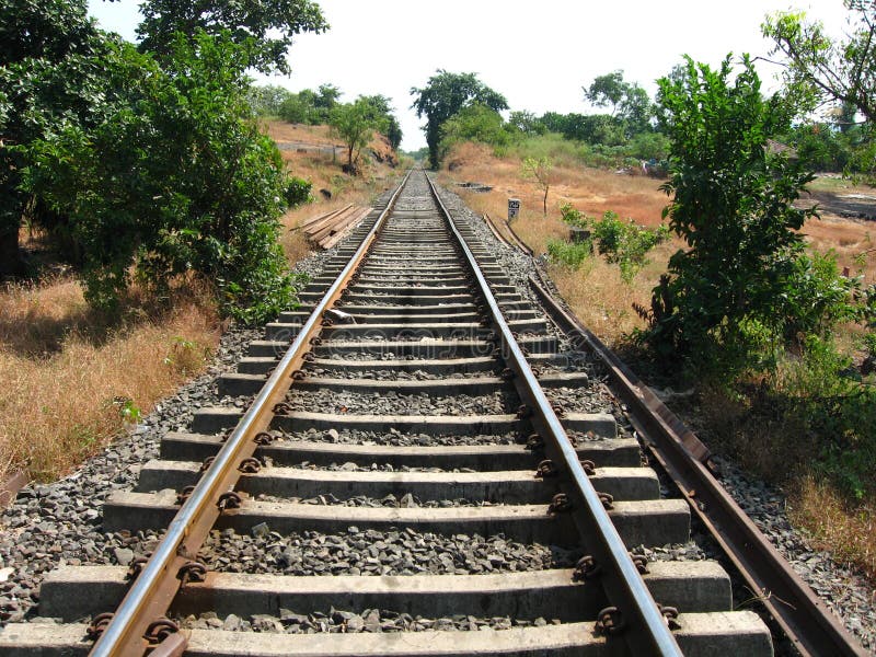 Rural Rail Lines in India stock photo. Image of connectivity - 1492772