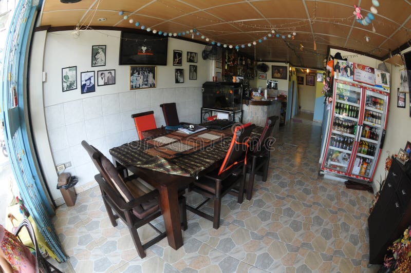 Rural Restaurant Interior Design Editorial Image - Image of table ...