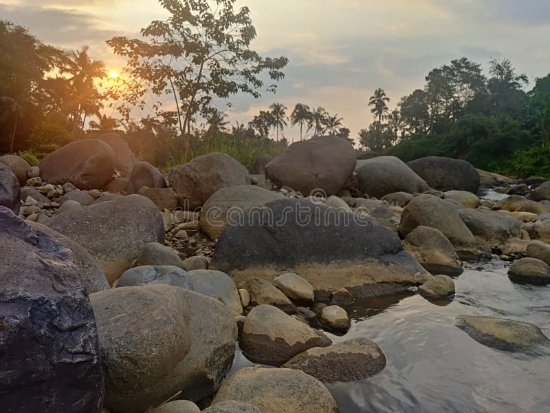 Rural river in Indo stock image. Image of afternoon - 263805531