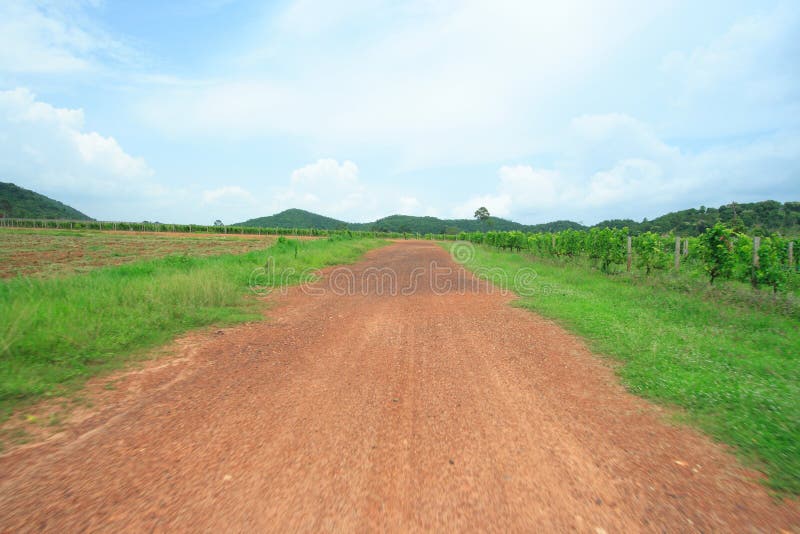 Rural road stock image. Image of gravel, landscape, blue - 18868857