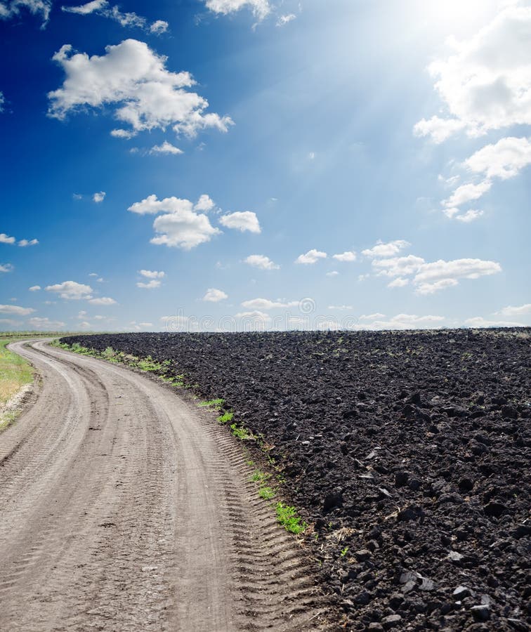 Rural road stock image. Image of perspective, plow, cloudy - 21320421