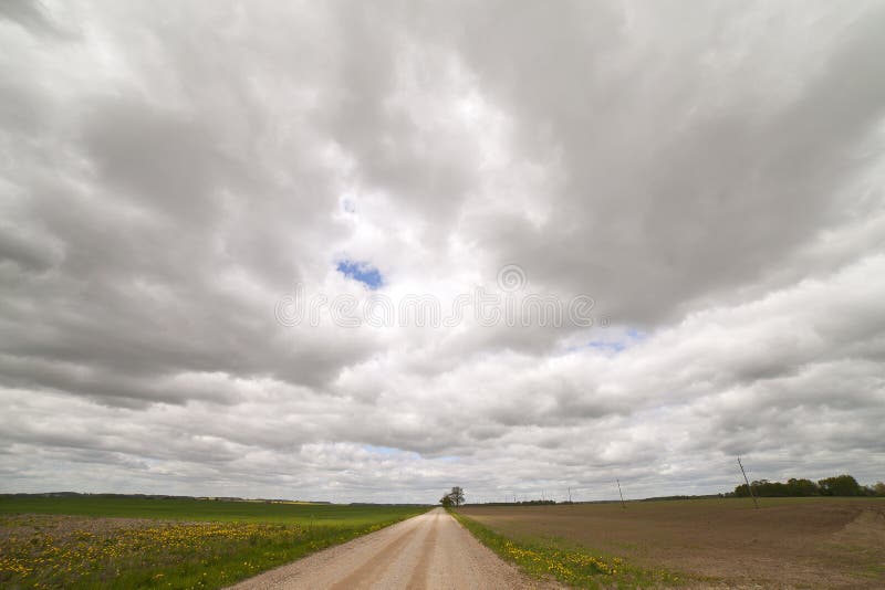 Rural road. stock image. Image of countryside, weather - 24845287
