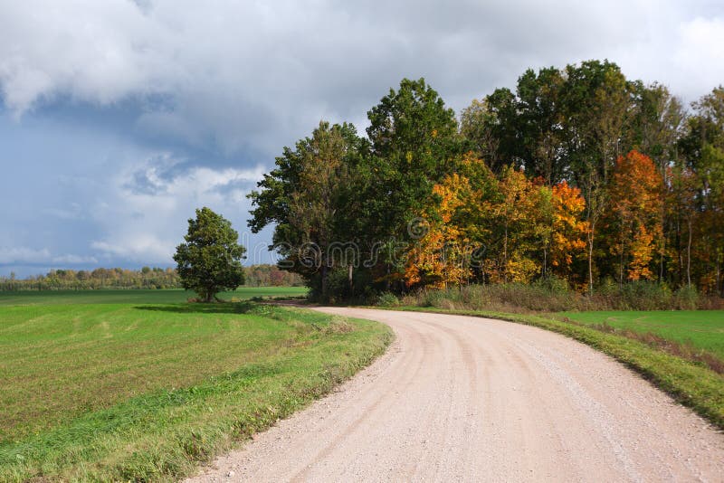 Rural road. stock image. Image of japanese, autumn, environment - 30916579