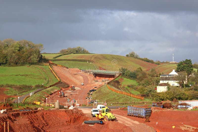 Rural Road Construction Site Stock Image - Image of rural, truck: 121782571