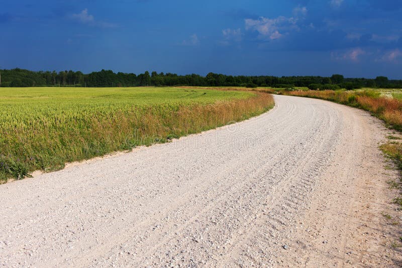 Rural road. stock image. Image of path, land, white, track - 32044683