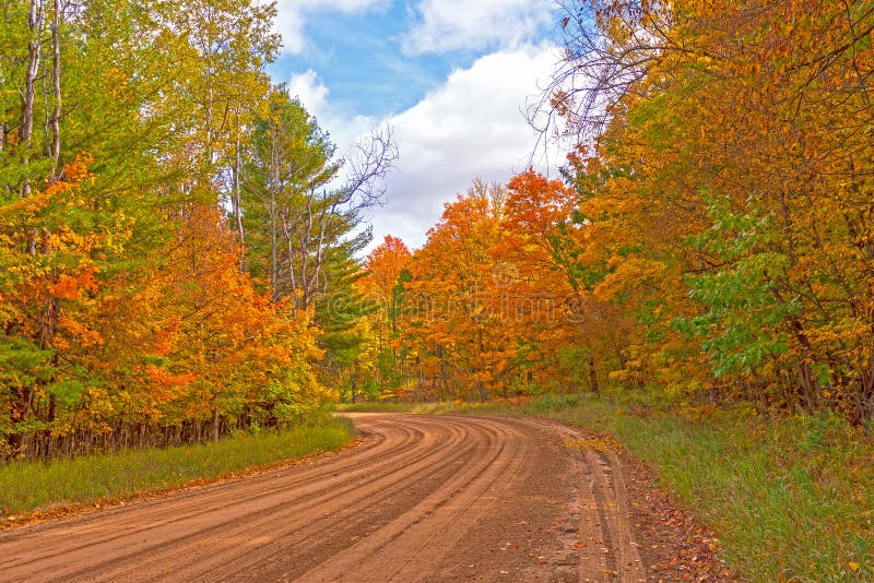 Rural Road in the Fall stock photo. Image of natural - 171362716