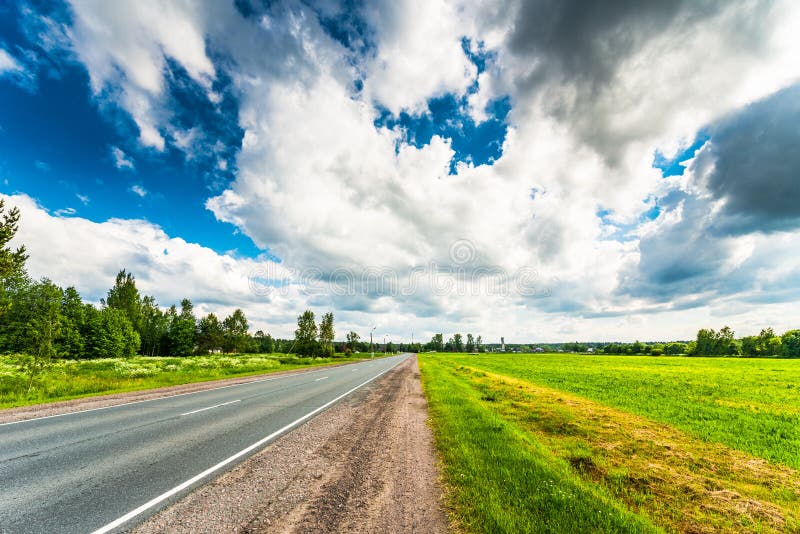 Rural road in the field stock photo. Image of nature - 240635046