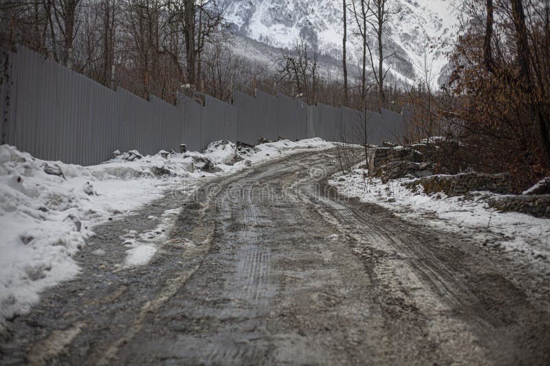Rural Road in the Mountains. the Dirt on the Road Stock Image - Image ...
