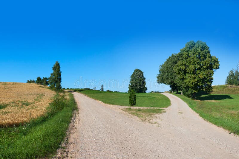Rural road. stock photo. Image of view, countryside, hill - 32716644