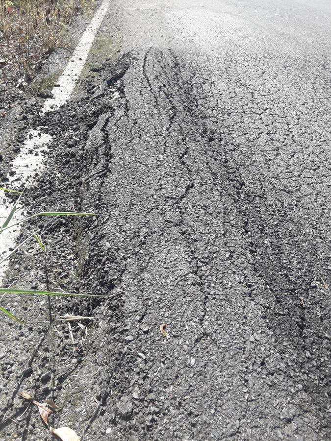 The Rural Roads Deteriorate. Stock Image - Image of background ...