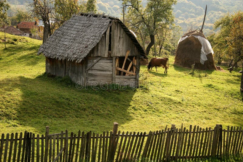 Rural Scene stock photo. Image of trees, countryside, ruin - 1369696