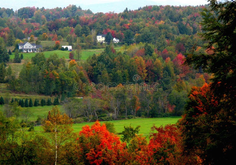 Rural Scene in Fall stock image. Image of grass, country - 212297