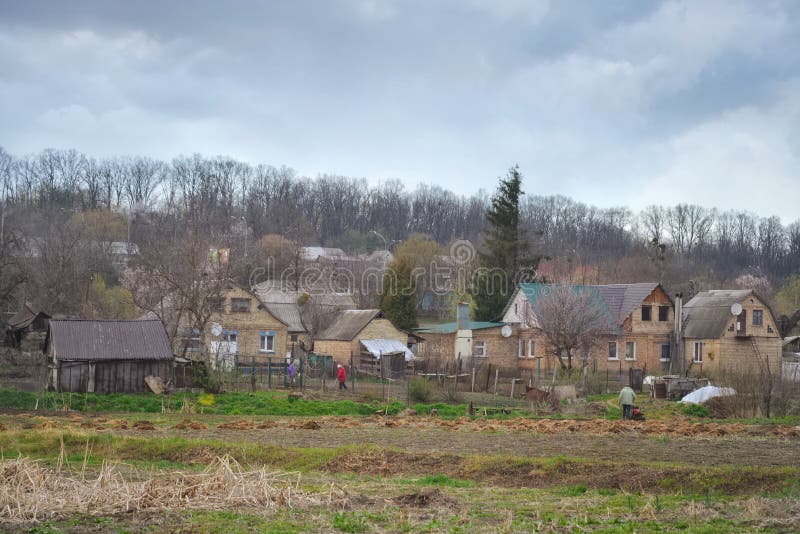 Rural scene. Ukraine. stock photo. Image of house, rural - 146071904