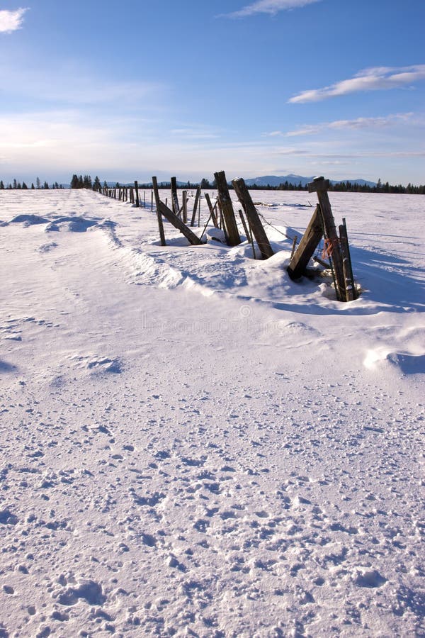 Rural winter scene. stock photo. Image of season, barn - 1713450