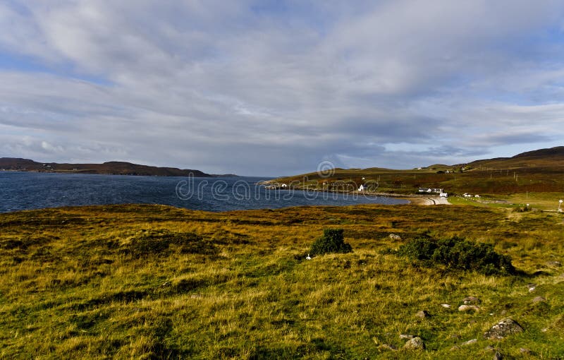 Rural Scottish Scene at the Coast Stock Image - Image of scenery, water ...