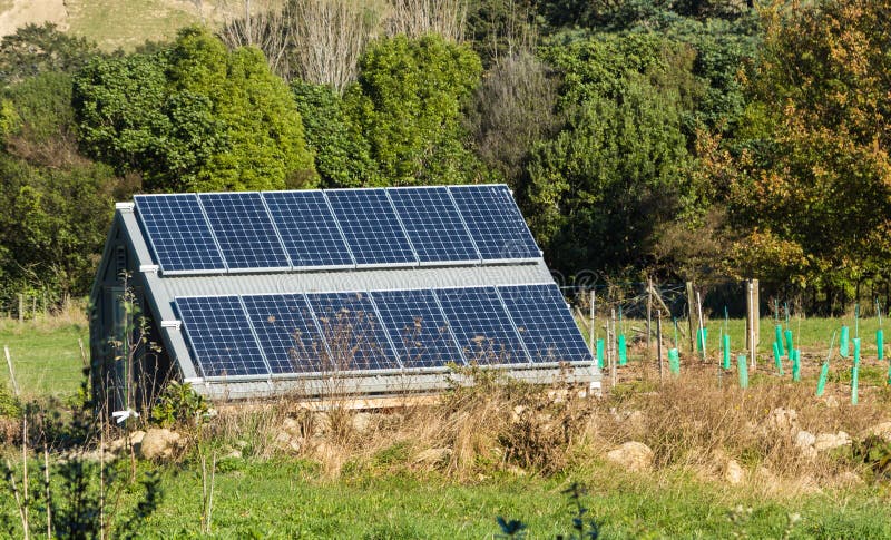 Rural Solar Panels stock image. Image of ecology, ecological - 41492741