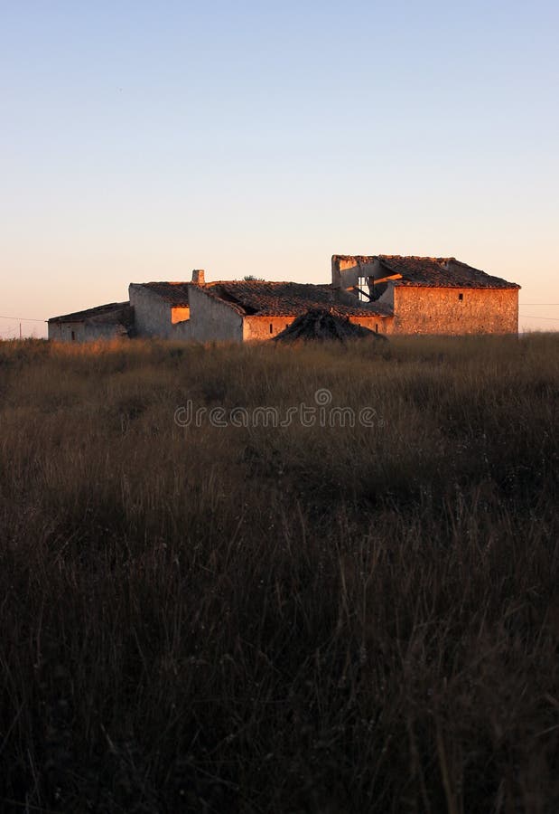 Rural Spanish Farm Building Stock Photo - Image of sunset, unique: 25839226