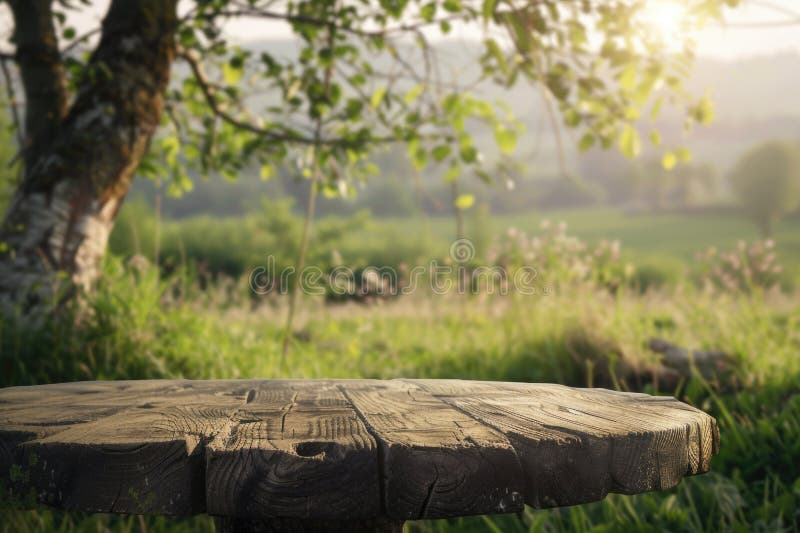 Rural Stone Bench in Sunlight Stock Image - Image of quiet, clearing ...