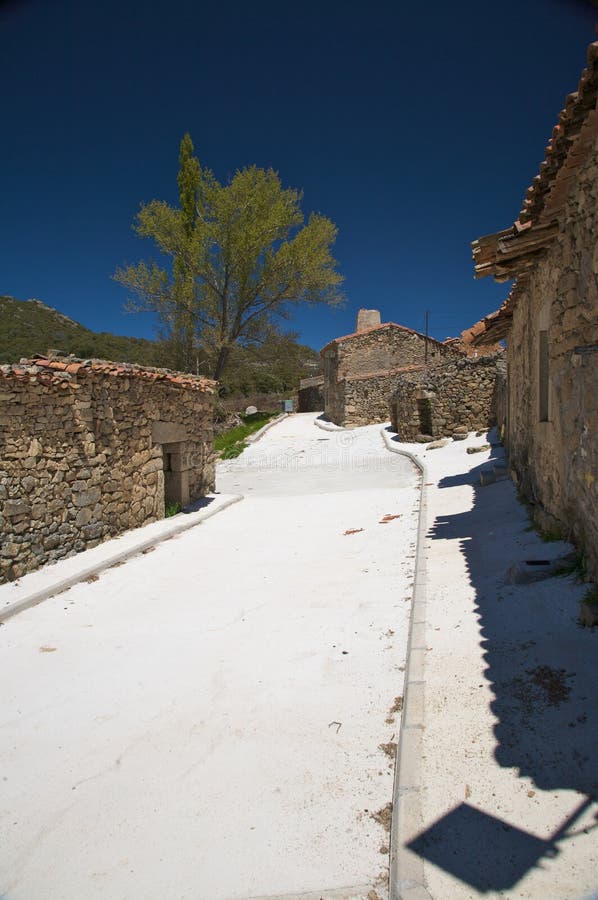 Rural street stock photo. Image of rural, blue, gredos - 10626324
