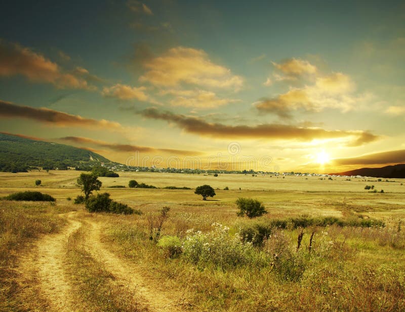 Ranch sunset stock image. Image of sunrise, ranching - 19831387