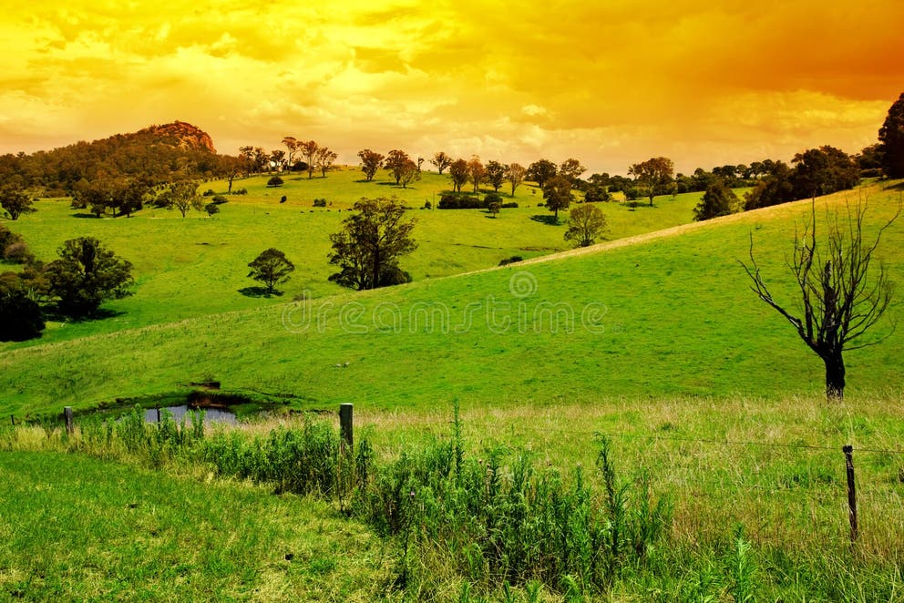 Rural Sunset stock image. Image of gorgeous, secluded - 4547393
