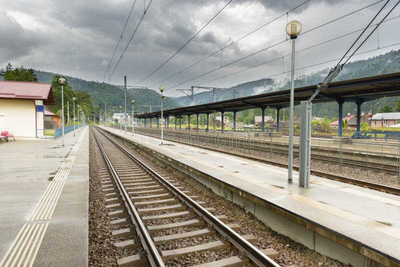 Rural Train Station stock photo. Image of tourist, rainy - 93044650