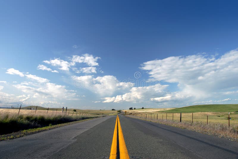 Rural Two Lane Road stock photo. Image of angle, transportation - 2482706