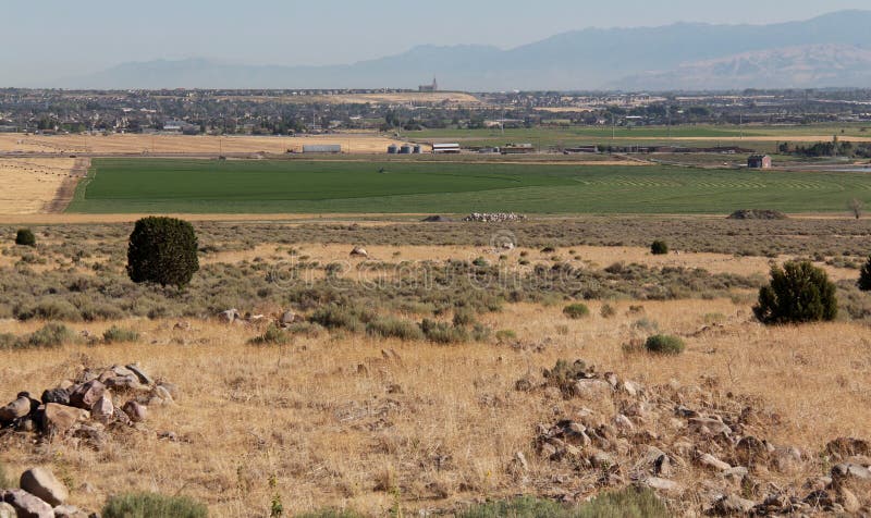 Rural Utah stock image. Image of crop, sticks, home, trees - 26003965
