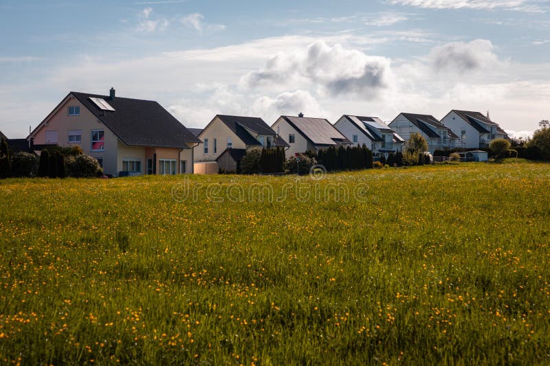 Rural View Over the Area of Albstadt Town Stock Photo - Image of meadow ...