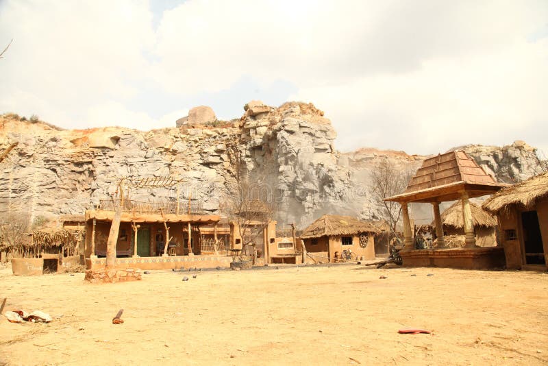 Rural Village Poor House India Stock Photo - Image of abstract, bull ...