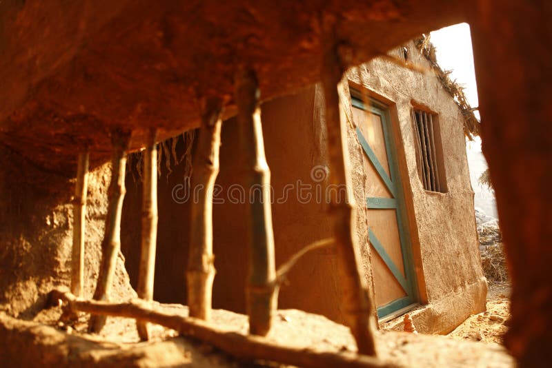 Rural Village Poor House India Stock Image - Image of rural, artistic ...