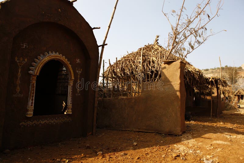 Rural Village Poor House India Stock Image - Image of lantern, scene ...