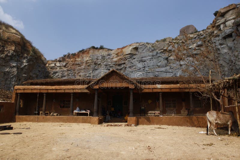 Rural Village Poor House India Stock Photo - Image of cart ...
