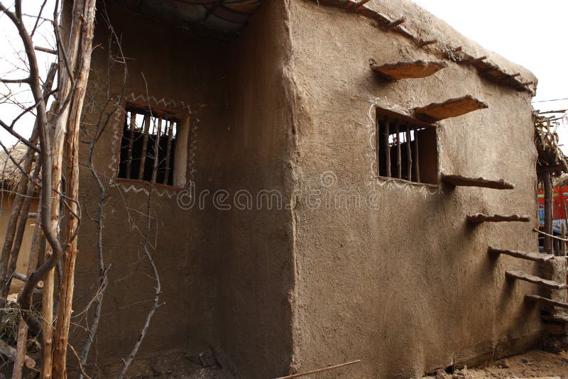 Rural Village Poor House India Stock Image - Image of abstract, color ...