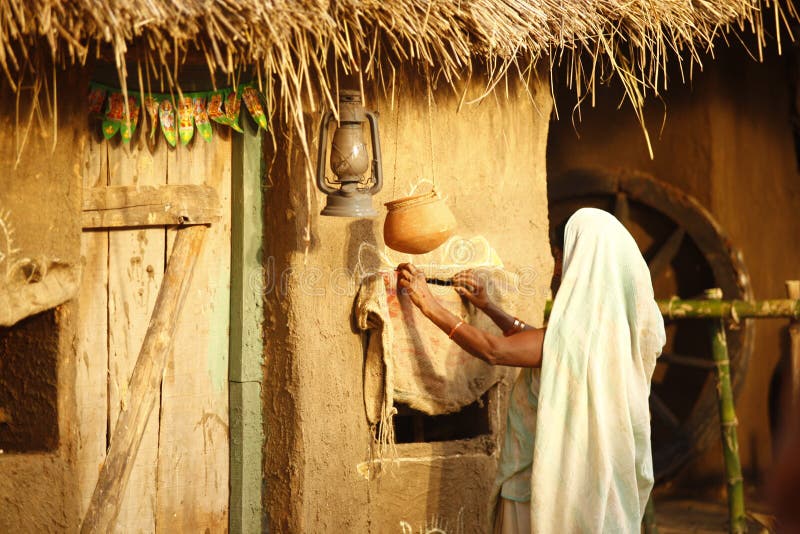 Rural Village Poor House India Editorial Image - Image of india, poor ...
