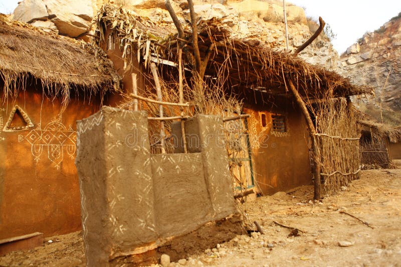 Rural Village Poor House India Stock Image - Image of lantern, stair ...