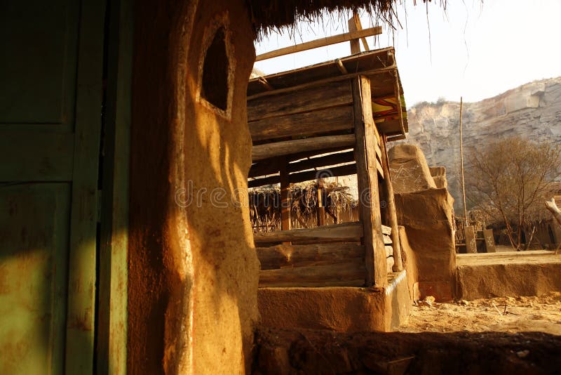 Rural Village Poor House India Stock Photo - Image of decorated, house ...