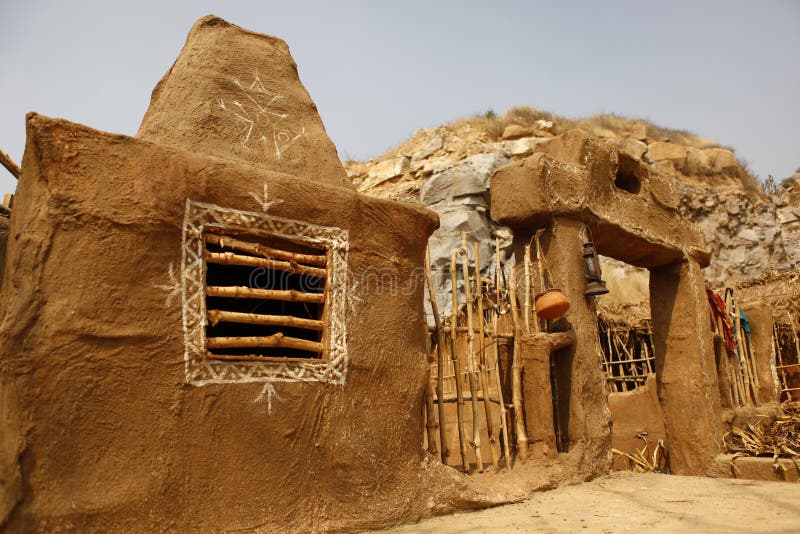 Rural Village Poor House India Stock Image - Image of location, home ...